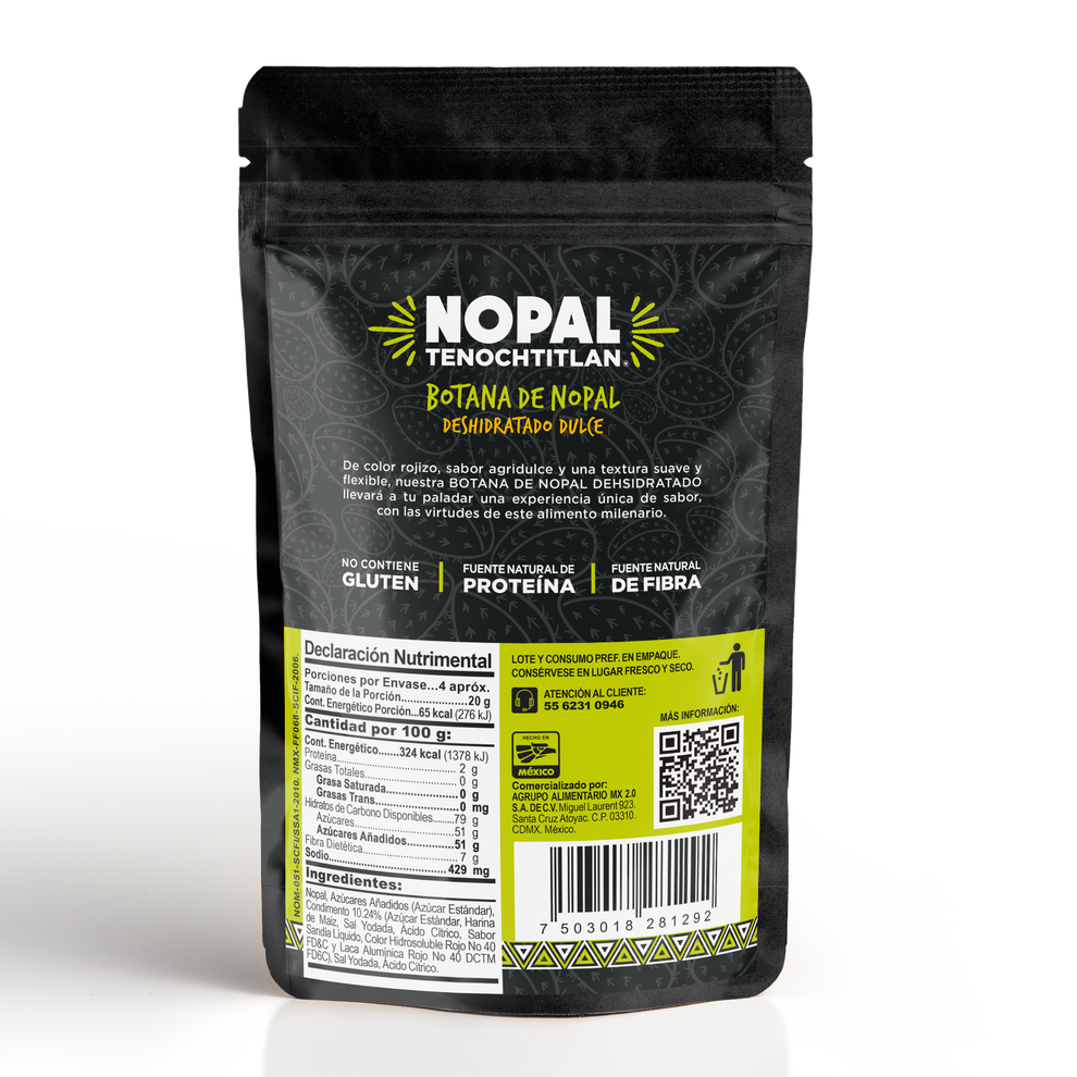 Dulce de Nopal deshidratado dulce (4 Bolsas) – Nopal Tenochtitlan